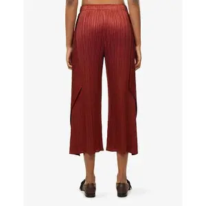 Issey Miyake Wide-leg Panel Pleat Knit Trousers