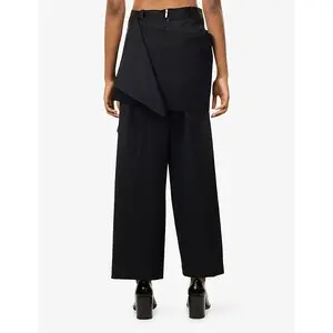 Issey Miyake Lustrous Wide-leg Wool Trousers