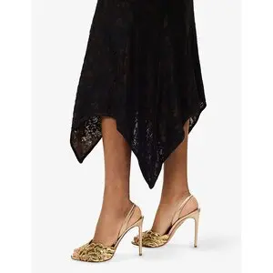 DE LA VALI Faela Lace Midi Skirt