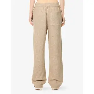 THE COUTURE CLUB Fluffy Relaxed-fit Knitted Jogging Bottoms