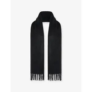 THE ROW Uma Mohair And Wool-blend Scarf - Black