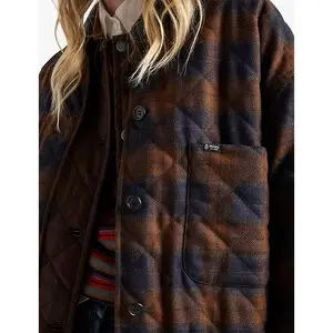 Prada Quilted Check Wool Caban Jacket