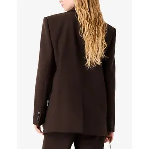 Maje Rhinestone Woven Suit Jacket