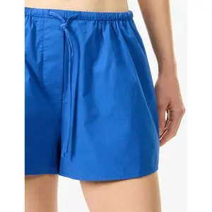 Dissh Ina Drawstring Cotton Shorts - Cobolt