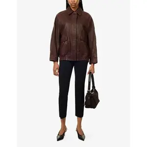 ROHE FRAMES Grain Aviator Leather Jacket
