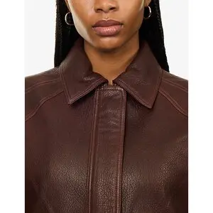 ROHE FRAMES Grain Aviator Leather Jacket