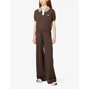 THE COUTURE CLUB Short-sleeve Knitted Polo Top