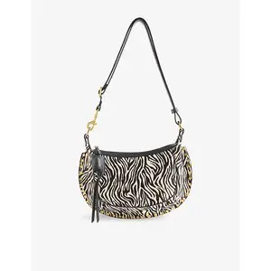 Isabel Marant Étoile Oskan Moon -print Leather Shoulder Bag - Zebra