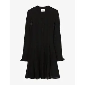 Claudie Pierlot Lurex Knitted Skater Dress - Black