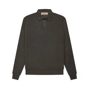 Fear Of God Velour Long-sleeve Polo 'off