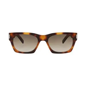 Saint Laurent Square-frame Recycled Acetate Sunglasses 'havana - Brown