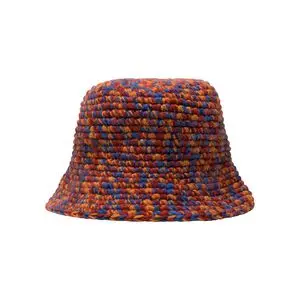 StÜssy Melange Yarn Knit Bucket Hat - Orange