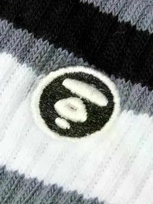 AAPE BY *A BATHING APE Ogo-embroidered Socks - Grey