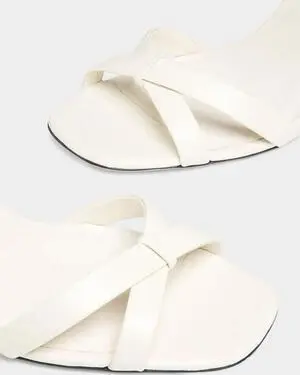JIMMY CHOO 85mm Elsy Leather Sandals - Latte