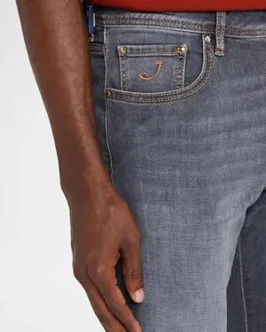 JACOB COHЁN Apos;s Slim Straight-leg Washed Black Denim Jeans - Medium Black