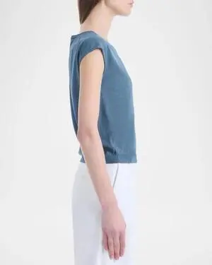 Altuzarra Rinaldi Knit Asymmetric Top - Ash Blue