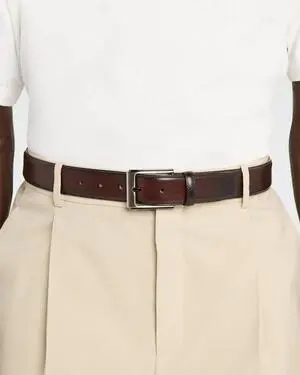 Magnanni Apos;s Patina Leather Rectangle-buckle Belt - Brown