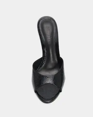 Schutz 100mm Cloe Patent Leather Mules - Black