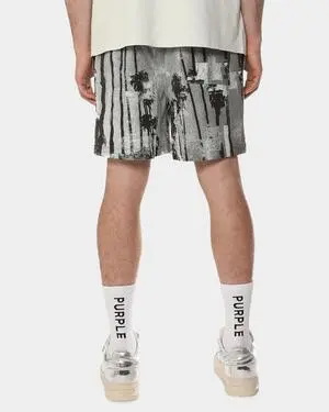PURPLE BRAND Apos;s All Round Palms Pull-on Shorts - Blue