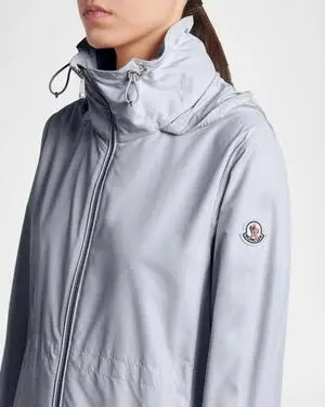 Moncler Enette Short Hooded Parka - Blue