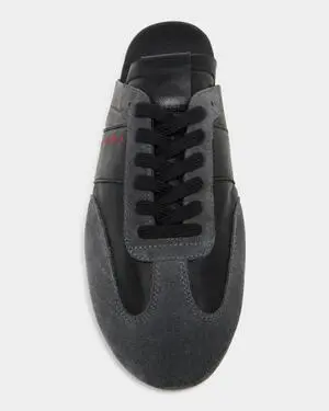 Marni Apos;s Logo Leather Mules - Blackdark