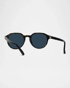 Vuarnet Apos;s Belvedere 14 Acetate Round Sunglasses - Dark Havan