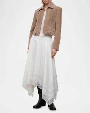 Staud Hugo Studded Suede Jacket