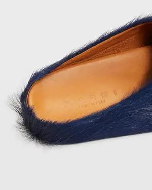 Marni Apos;s Fussbett Calf Hair Sabot Mules - Midnight/b
