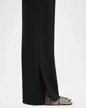 Khaite Grenare Straight-leg Split Hem Pants