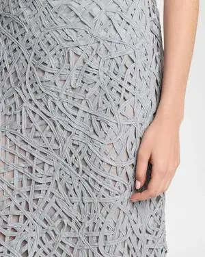 DIOTIMA Marseille Openwork Knit Midi Skirt - Cloud