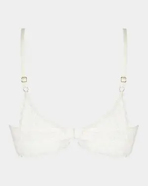 Lise Charmel Sublime Organza Embroidered Demi Bra - Ecru
