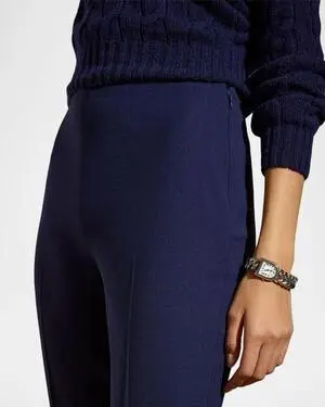 Ralph Lauren Alandra Wool Crepe Pant - Navy