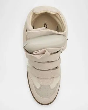 Isabel Marant Étoile Bekett Leather &amp; Suede High-top Platform Sneakers