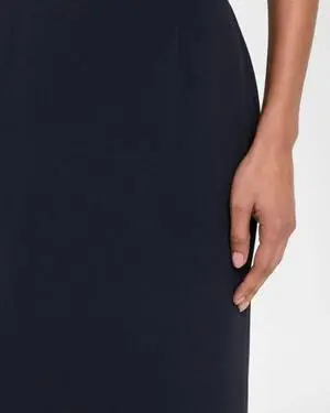 Lafayette 148 New York Straight Viscose-silk Maxi Skirt