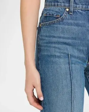 Ulla Johnson Genevieve Cuffed Wide-leg Jeans - Danube