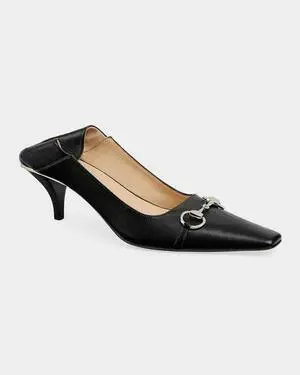 Gucci 55mm Vittoria Leather Pumps - Black