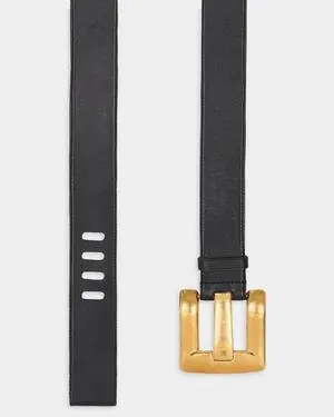 Balmain Anthem Leather Belt - Black