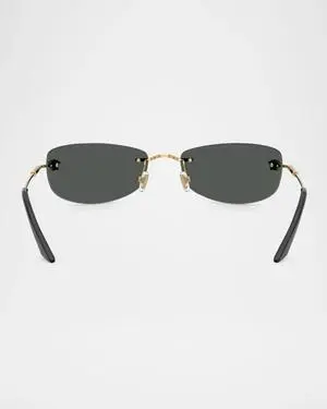 Versace Apos;s Ve2279 Rectangular Sunglasses - Gold