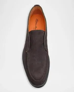 Santoni Apos;s Rock Suede Loafers - Grey