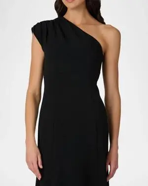 Shoshanna Mckenna One-shoulder Crepe Gown