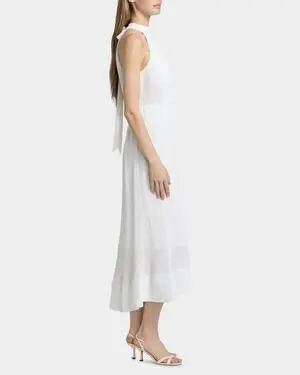 MILLY Nalani Pleated Midi-dress