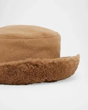 Max Mara Fiducia Reversible & Teddy Cloche Hat - Camel