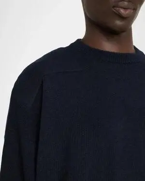 JIL SANDER Apos;s Dropped-shoulder Crewneck Sweater - Navy