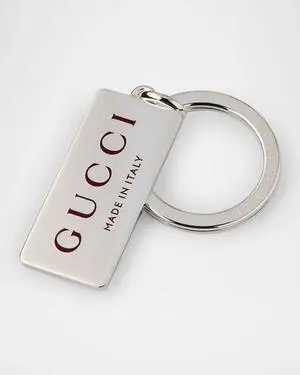 Gucci Apos;s Trademark Sterling Keyring - Silver