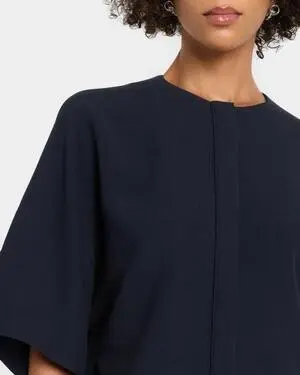 Lafayette 148 New York Cropped Viscose-silk Jacket - Ink