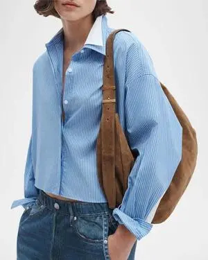 Rag & Bone Marin Stripe Layered Cotton Shirt - Blstr