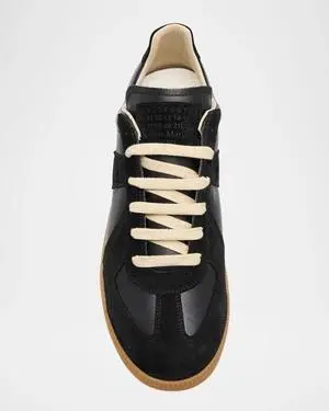 MAISON MARGIELA Apos;s Replica Leather Low-top Sneakers - Black