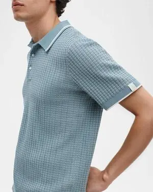 Rag & Bone Apos;s Harvey Rib-knit Polo Shirt - Stel