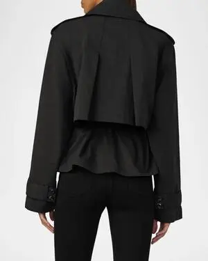 JOE & APOS;S JEANS Liz Cropped Trench Coat - Black