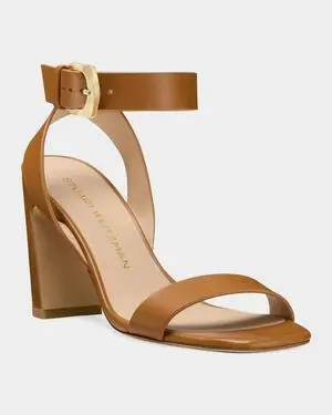 STUART WEITZMAN 85mm Sai Leather Ankle-strap Sandals - Boho Tan